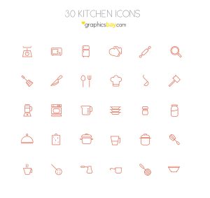 10+ Great FREE Kitchen And Cooking Vector Icons - Hipsthetic