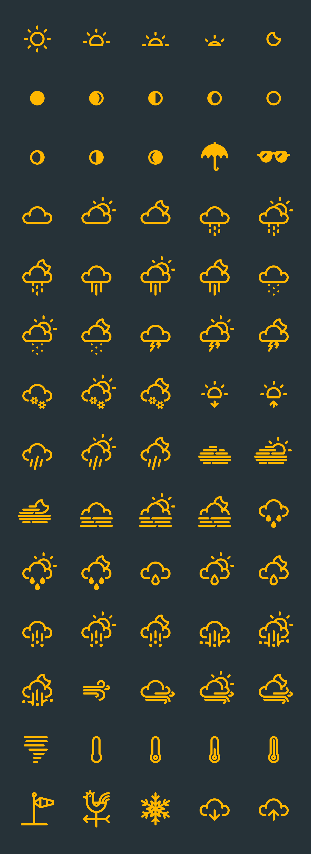 The Best 17+ Free Weather Vector Icon Sets - Hipsthetic