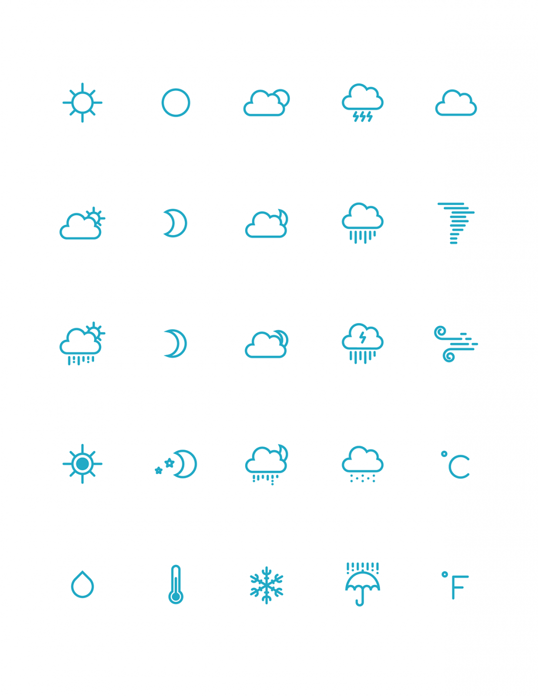 The Best 17+ Free Weather Vector Icon Sets - Hipsthetic