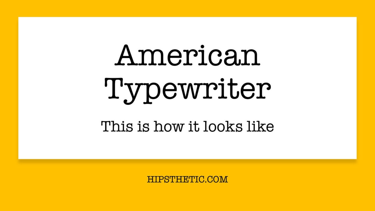 Best Typewriter Fonts on Word - Hipsthetic