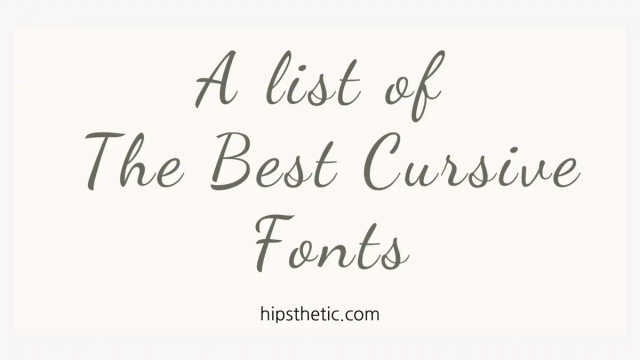 Beautiful Cursive Handwriting Fonts